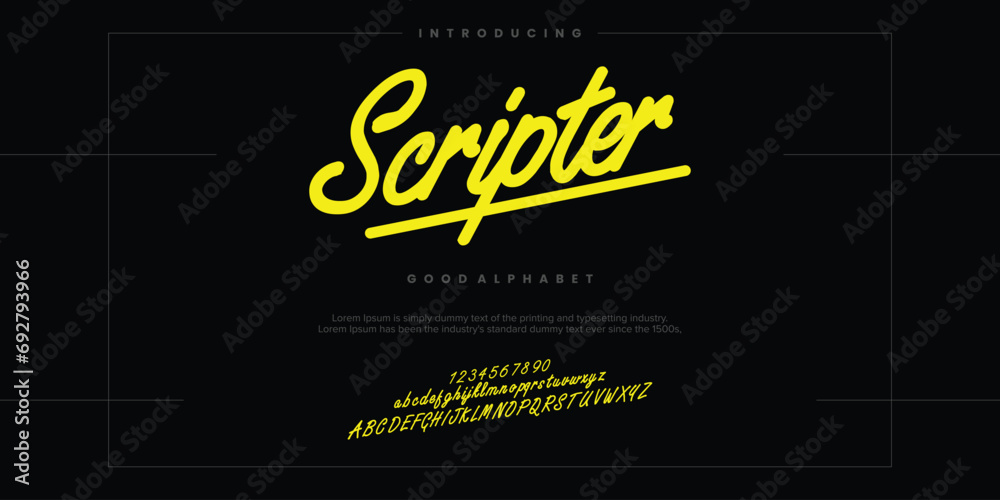 Grafika wektorowa Stock: Scripter abstract Fashion font alphabet ... Grafika wektorowa Stock: Scripter abstract Fashion font alphabet ...
