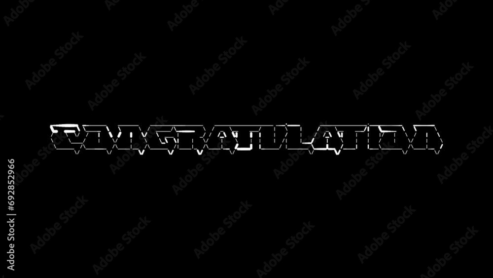 Congratulation ascii animation on black background. Ascii art code ...
