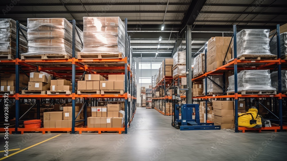 distribution storage warehouse background illustration supply facility ...