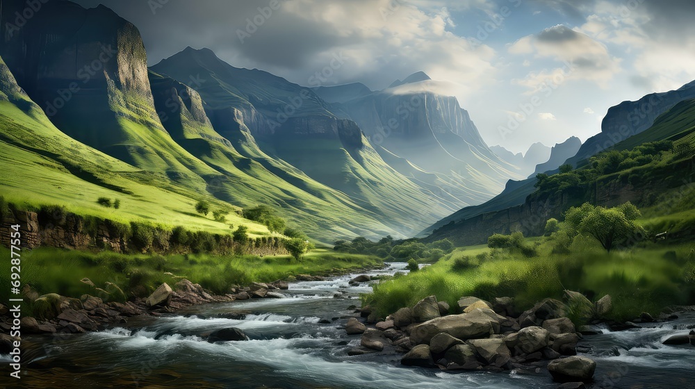 tectonics fold mountains landscape illustration rock plateau, valley ...