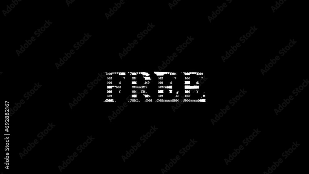 Free ascii animation loop on black background. Ascii code art symbols ...