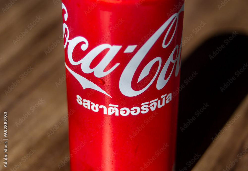 Coca Cola, Can sweet and fizzy soft drink original that is popular all ...