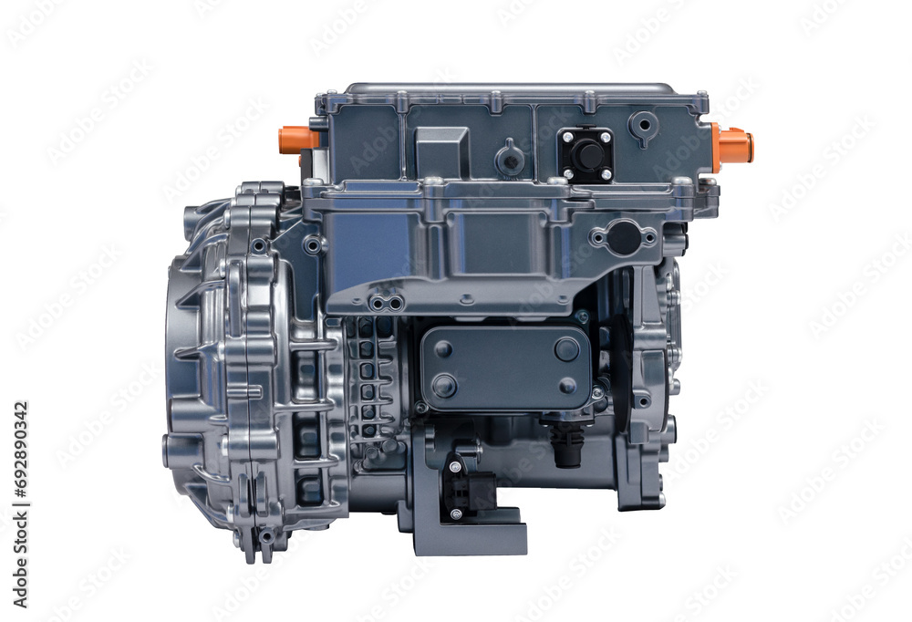 EV car motor engine block part in modern electric vehicle technology ...