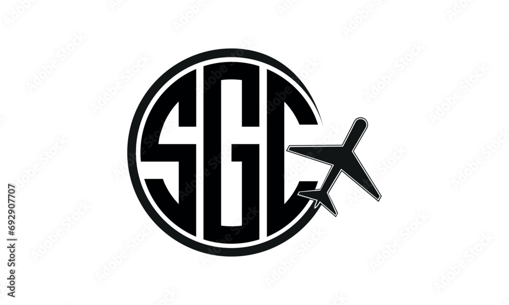 SGC three initial letter circle tour & travel agency logo design vector ...