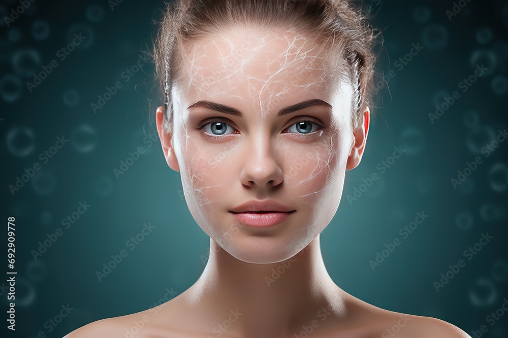 th woman young beauty Skin skincare concept face care girl healthy ...