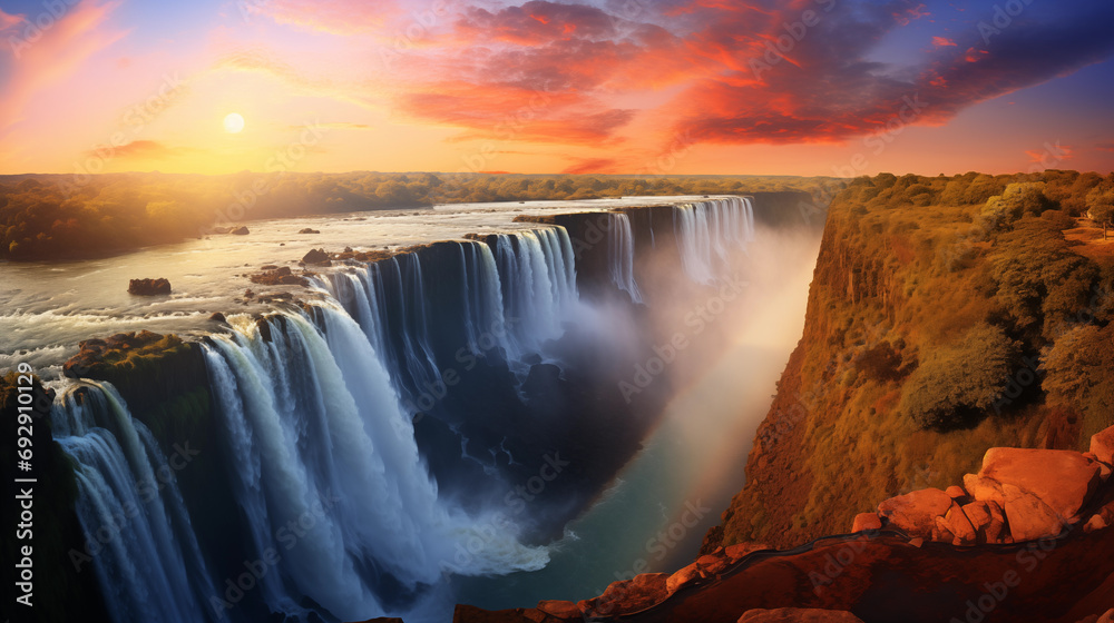 Victoria Falls Majesty: Beauty of Victoria Falls as the mighty Zambezi ...