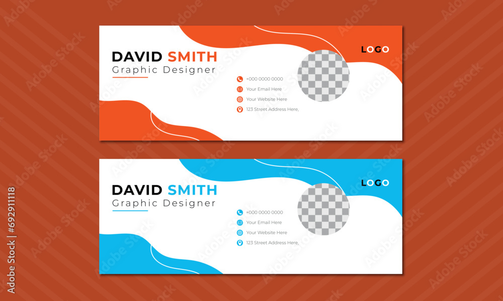 Corporate mail business email signature banner, Modern email signature ...