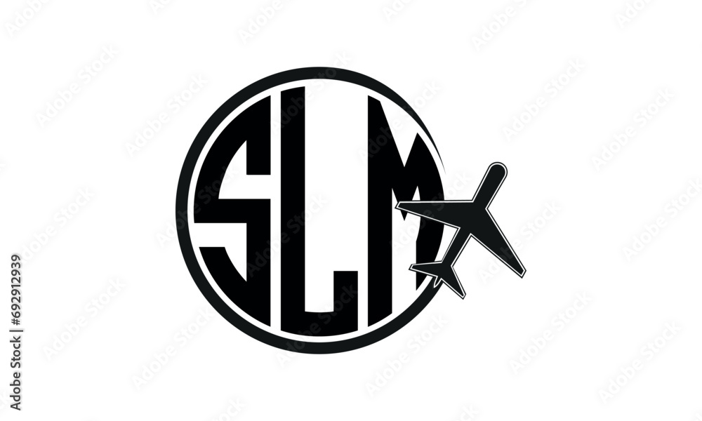 SLM three initial letter circle tour & travel agency logo design vector ...