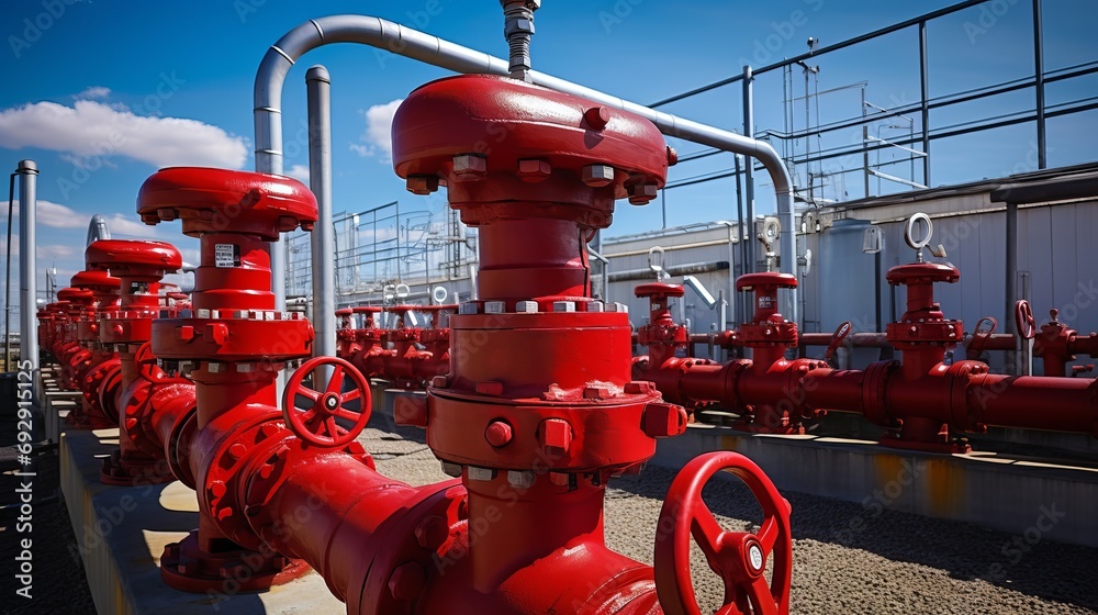 Pipeline Oil and Gas Valves at Gas Plant: Pressure Safety Valve ...