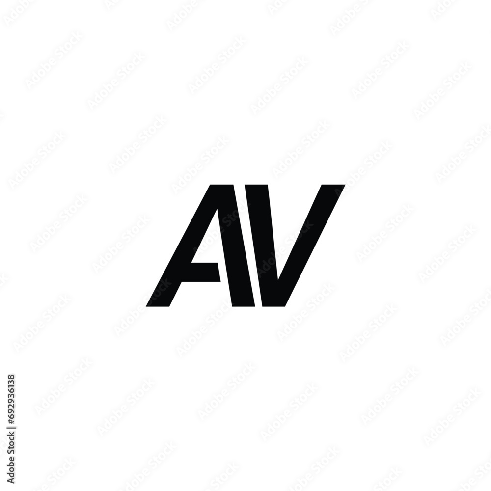 Initial Letter AV VA Logo Design Monogram Creative Modern Sign Symbol ...