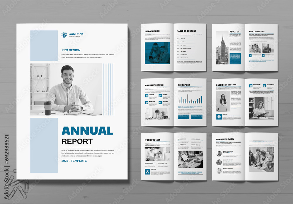 Annual Report Template Stock Template | Adobe Stock