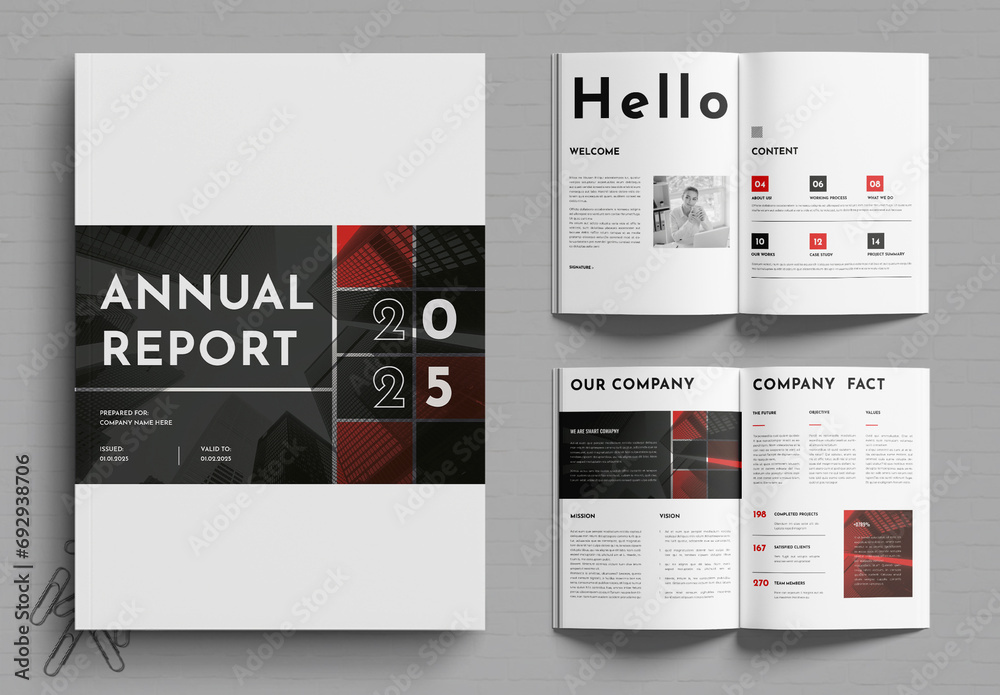 Annual Report Layout Stock Template | Adobe Stock