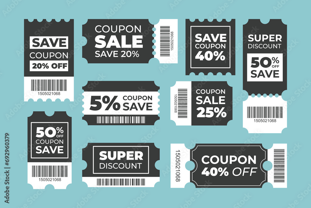 Various Vintage Discount promotion voucher set collection, special ...