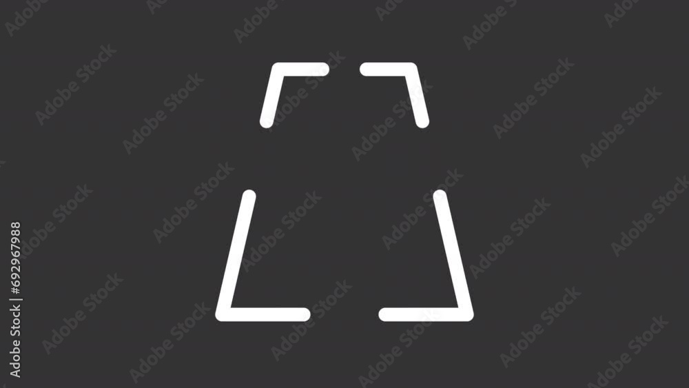 2D white creative thin line animation of perspective, HD video with ...