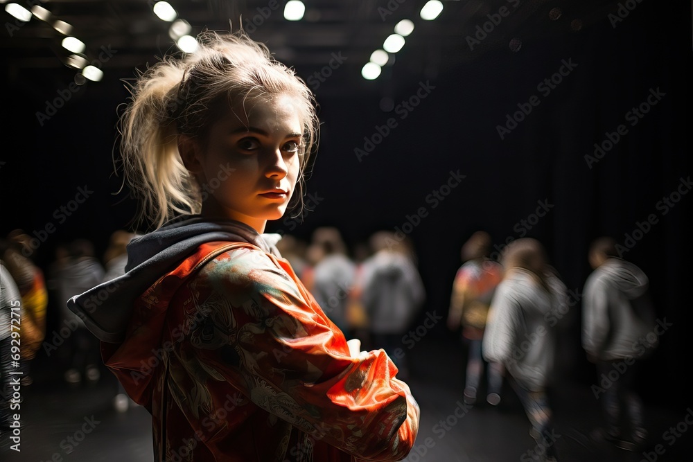 Backstage theatre stage light emotion dark spotlight backlighting fear ...