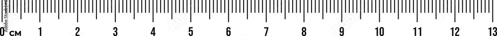 Ruler scale 13 cm. Centimeter scale for measuring Stock Illustration ...