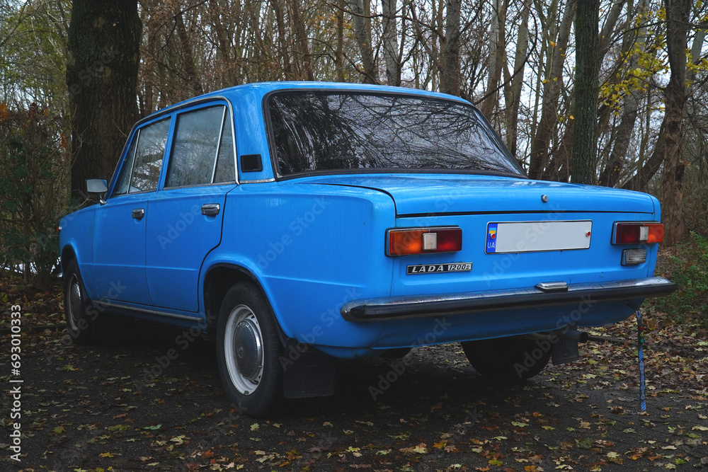 Light blue Lada 1200 S, WAS 21011, built until 1981, registered here ...