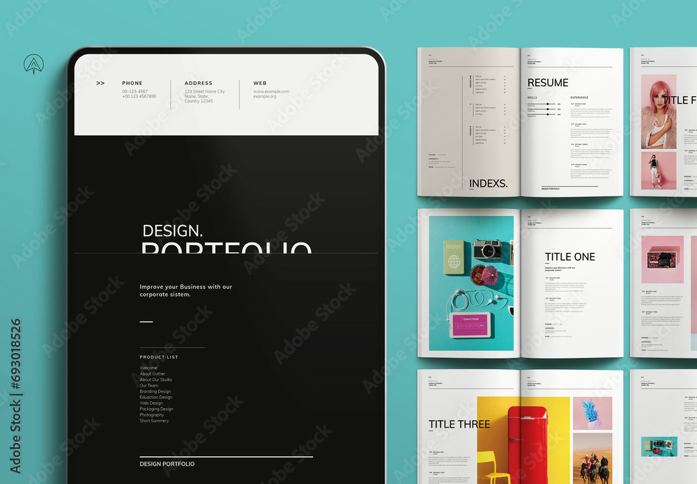 Design Portfolio Template Stock Template | Adobe Stock