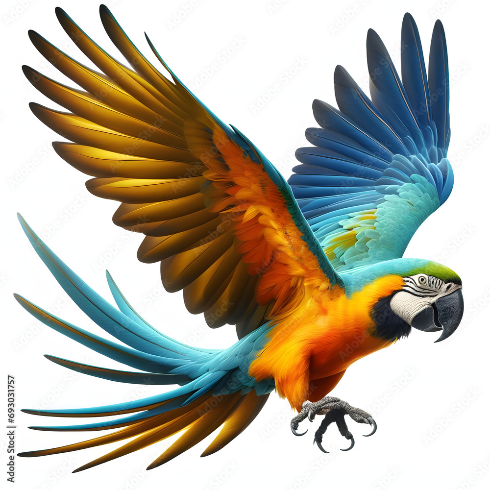 blue and yellow macaw, macaw parrot, blue and gold macaw, guacamaya ...