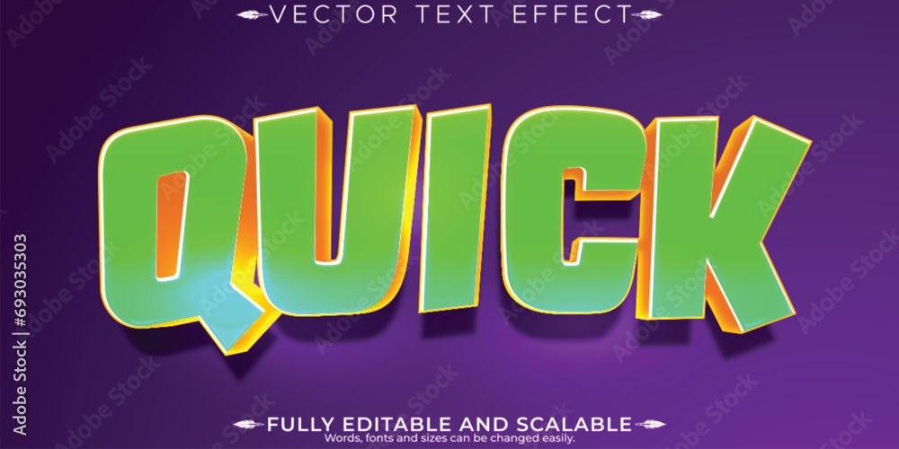 Cartoon text effect, editable quick and comic customizable font style ...