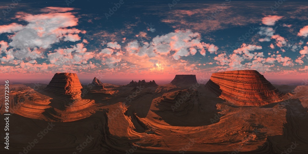 Mars, HDRI, environment map , Round panorama, spherical panorama ...