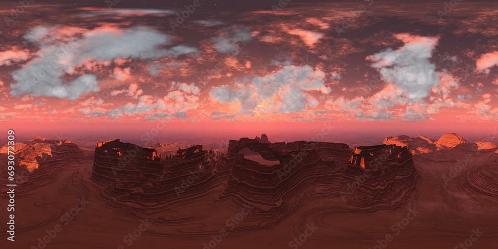 Mars, HDRI, environment map , Round panorama, spherical panorama ...