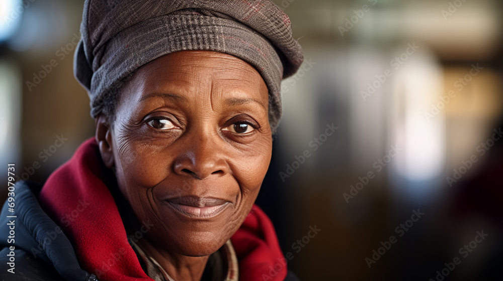 a devoted woman lends a helping hand at a local homeless shelter ...