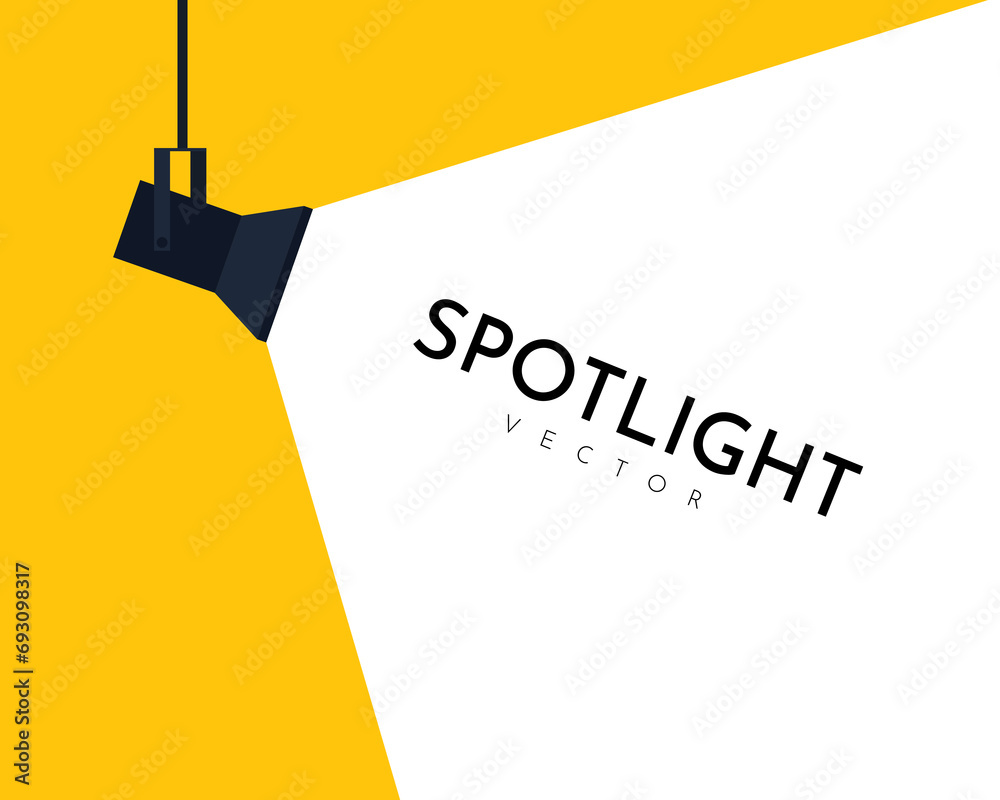 Lamp illumination icon in flat style. Spotlight vector illustration ...