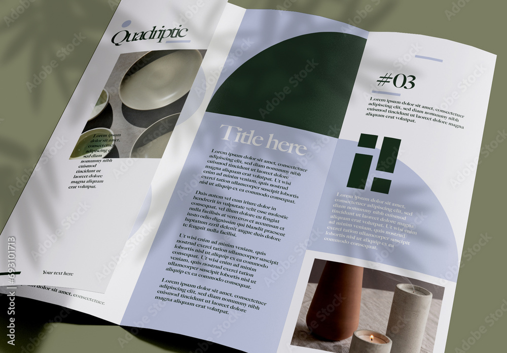 Four Fold Brochure Layout Stock Template | Adobe Stock