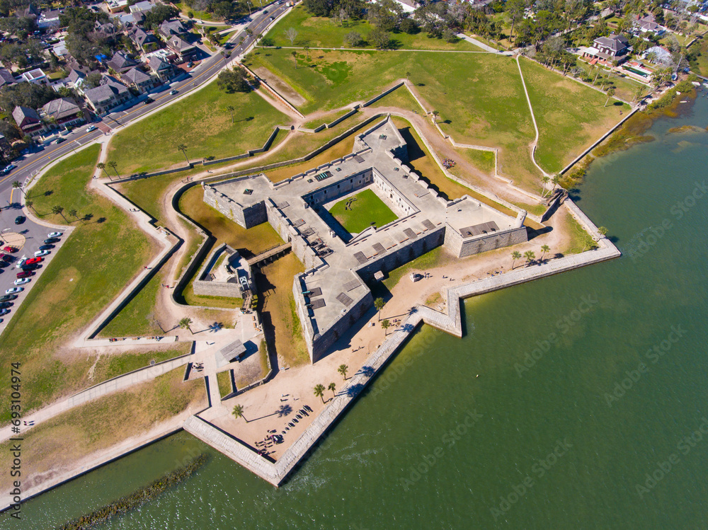 Foto de Castillo de San Marcos aerial view in St. Augustine, Florida FL ...