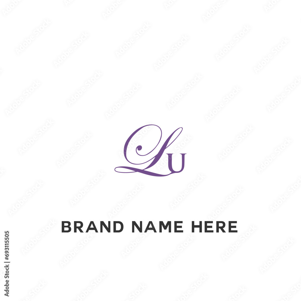 LU logo. L U design. White LU letter. LU, L U letter logo design ...