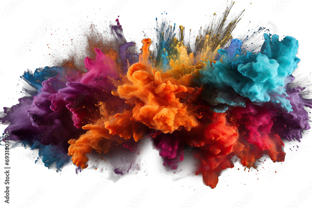 vibrant dust explosion PNG images on a transparent background, perfect ...