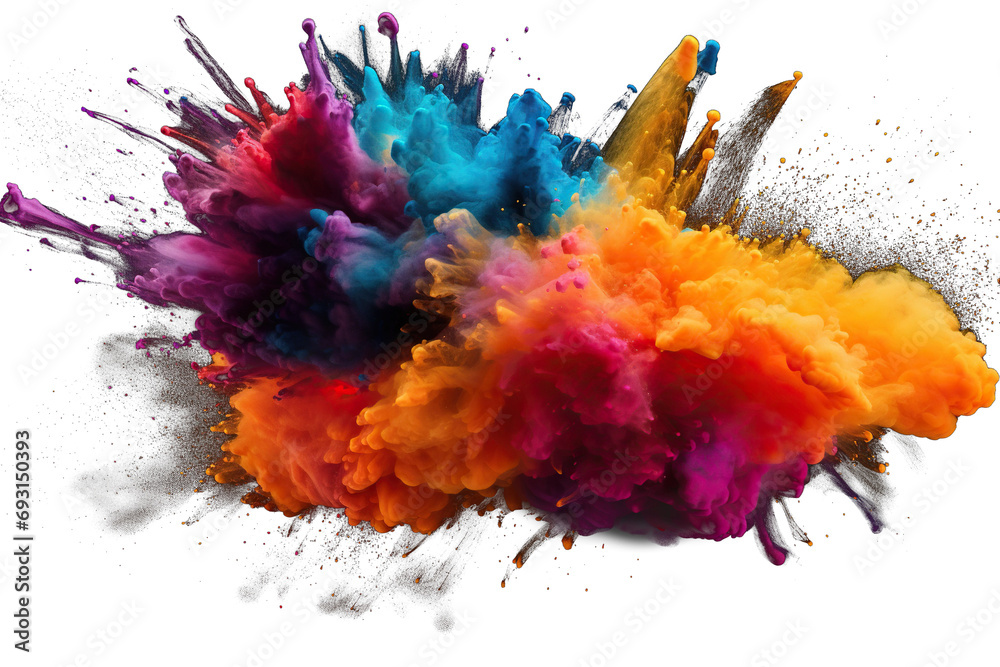 vibrant dust explosion PNG images on a transparent background, perfect ...
