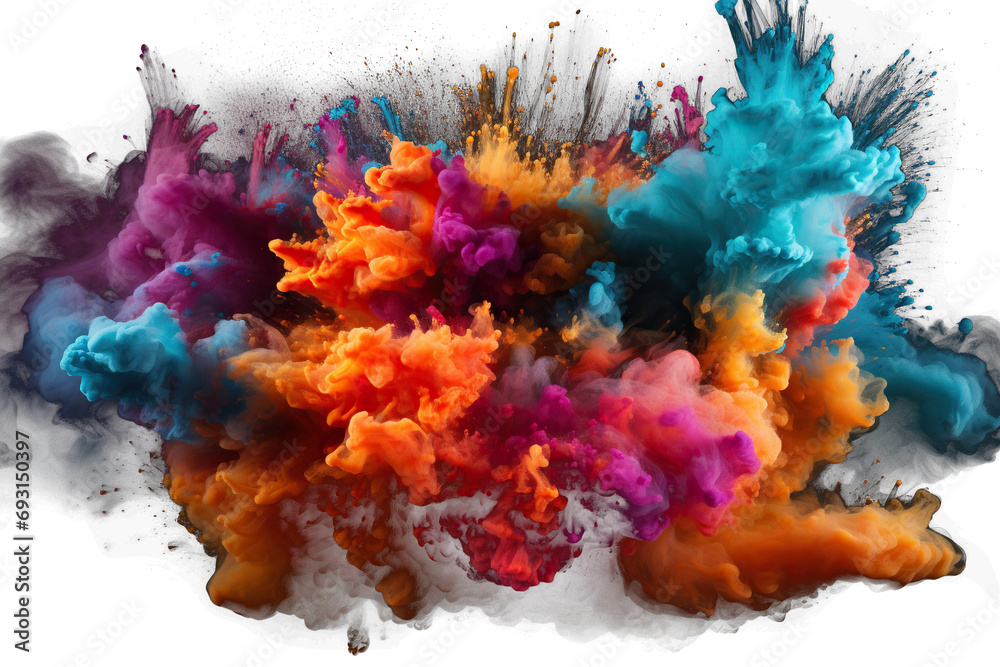 vibrant dust explosion PNG images on a transparent background, perfect ...