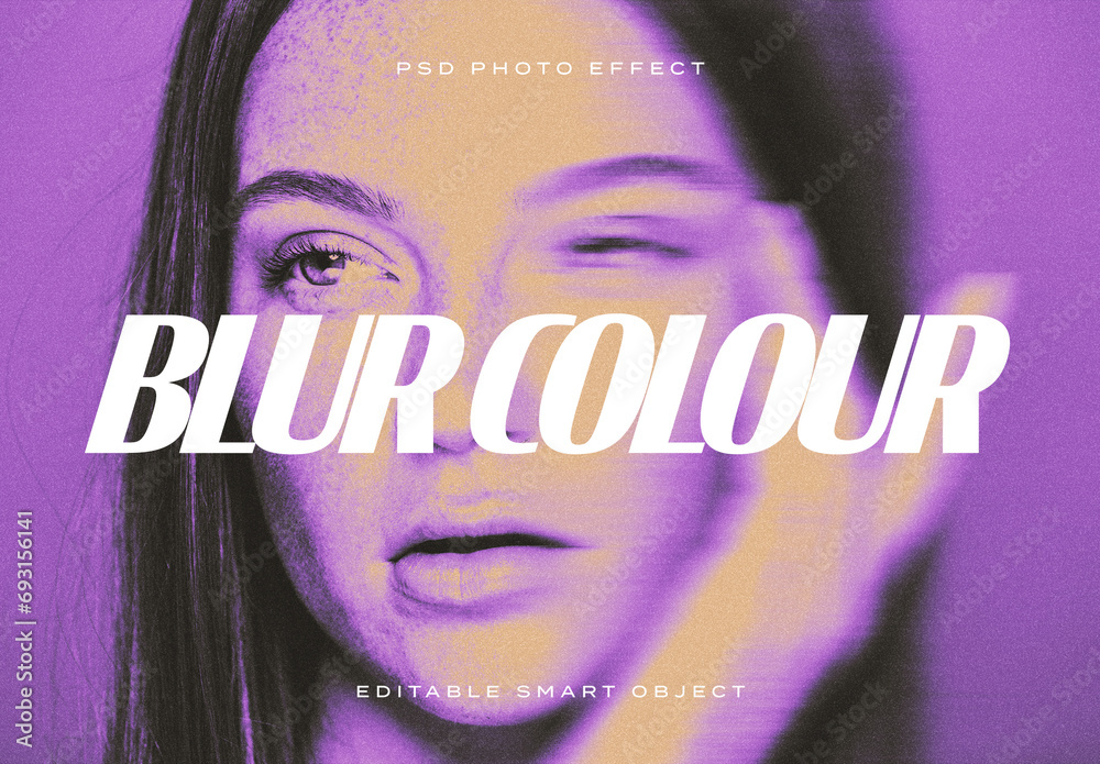 Blur Colour Photo Effect Stock Template | Adobe Stock