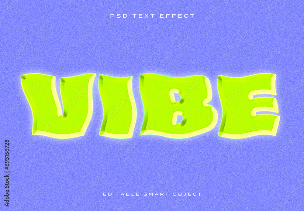 Wavy Vibrant Text Effect Mockup Stock Template | Adobe Stock
