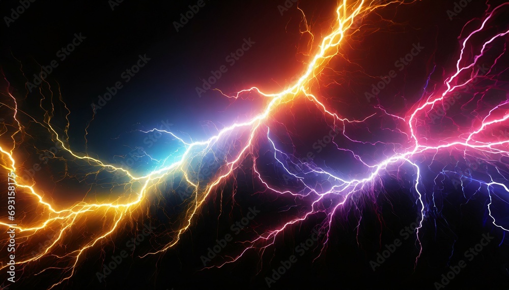 colorful lightning spectrum lights with black background 8k resolution ...