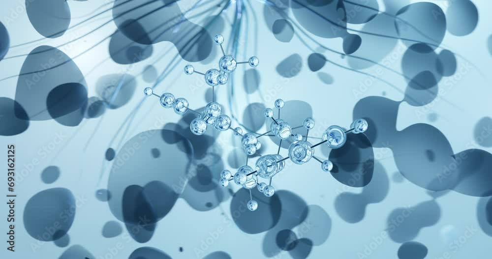 Vidéo Stock Fentanyl rotating molecular 3d structure ball-and-stick ...