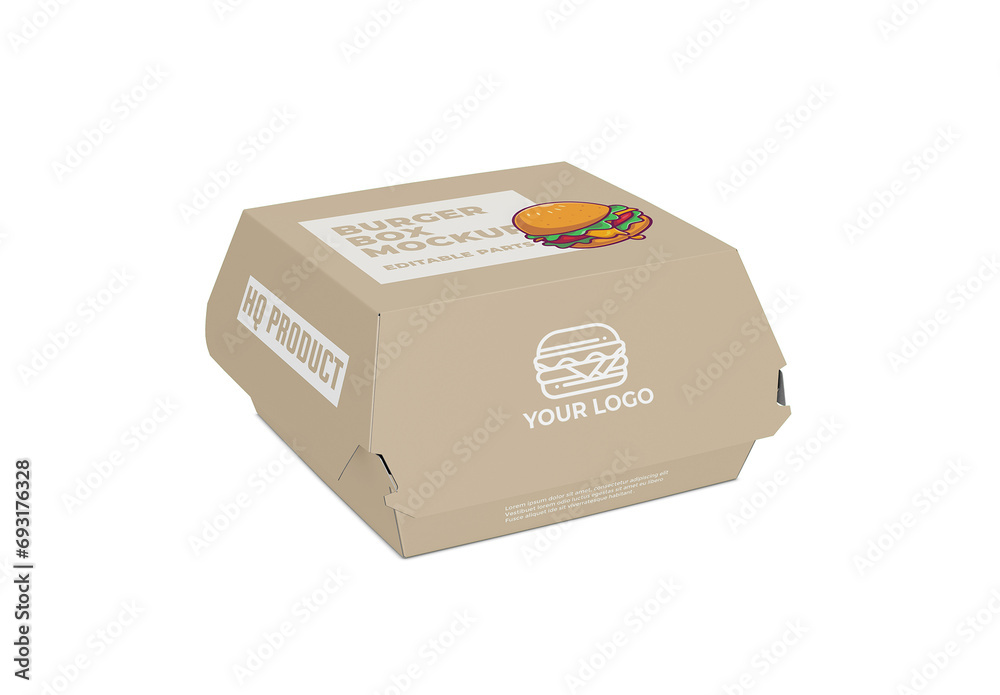 Burger Box Mockup Stock Template | Adobe Stock