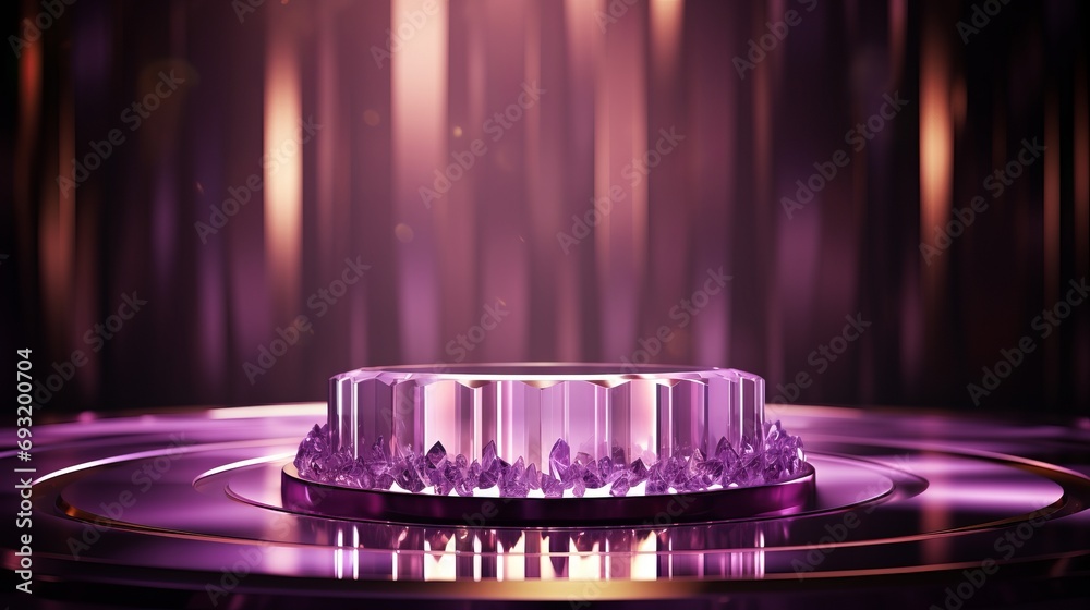 Crystal podium diamond 3d background display glass jewelry product ...