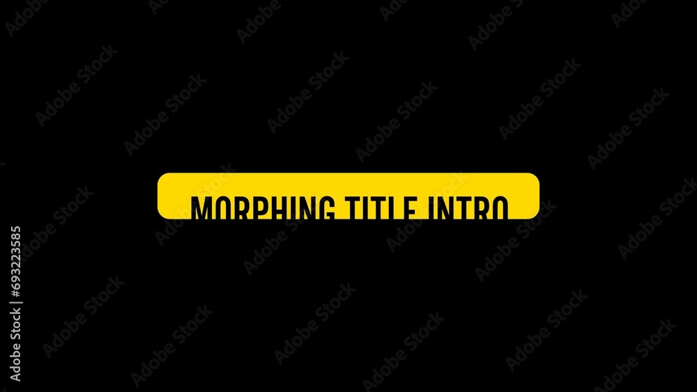 Circle to Rectangle Morphing Text Title Intro Stock Template | Adobe Stock