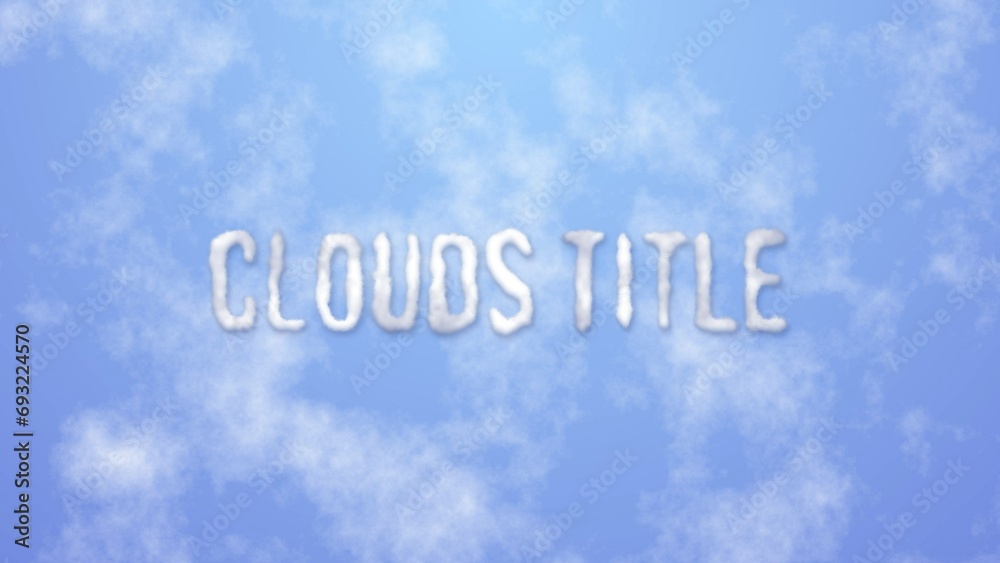 Animated Clouds and Foggy Sky Text Title Intro Stock Template | Adobe Stock