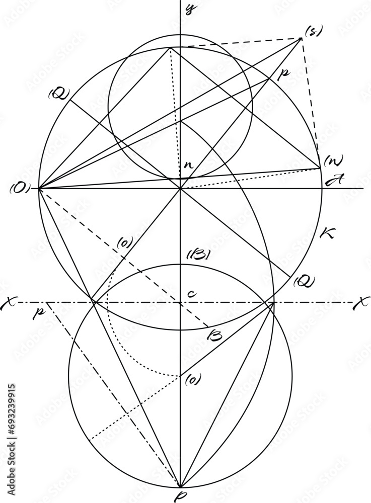 Scientific Diagram Vector Drawing Stock Vector | Adobe Stock