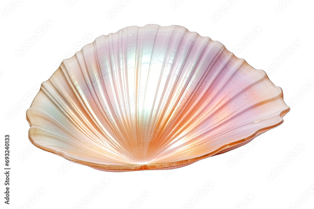 Beautiful Sea Clam shell Shiny On Transparent Background Stock Photo ...