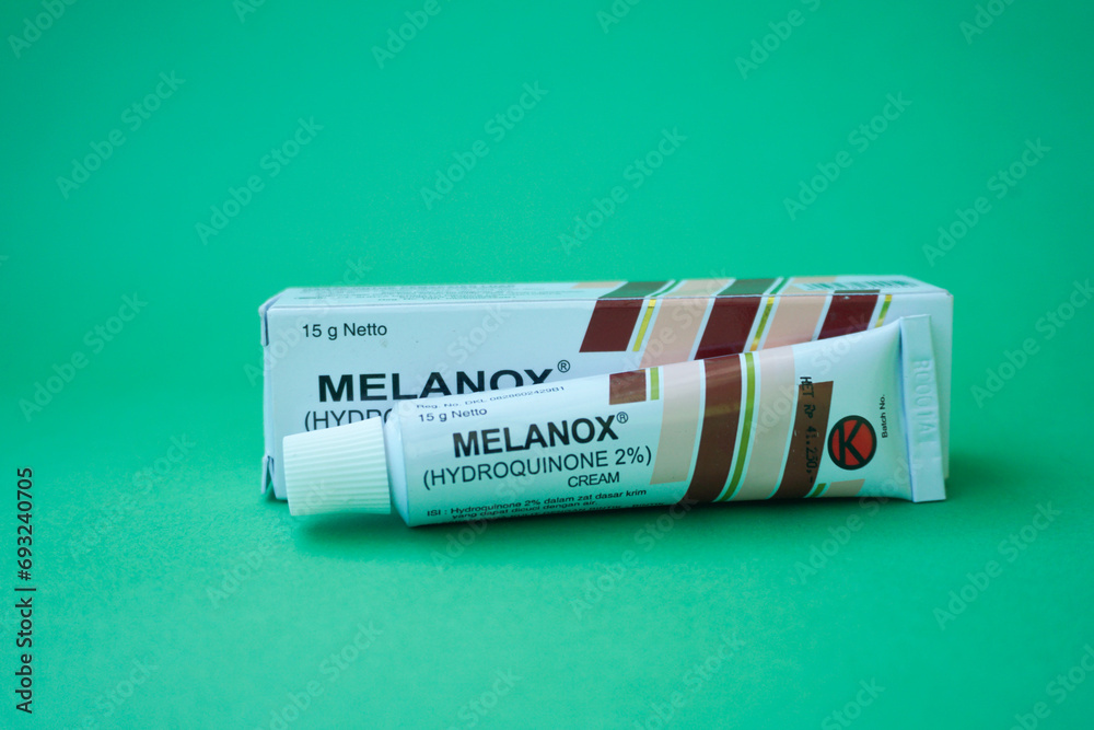 Balikpapan, May 1, 2023. MELANOX 2% CREAM is a drug used to reduce skin ...