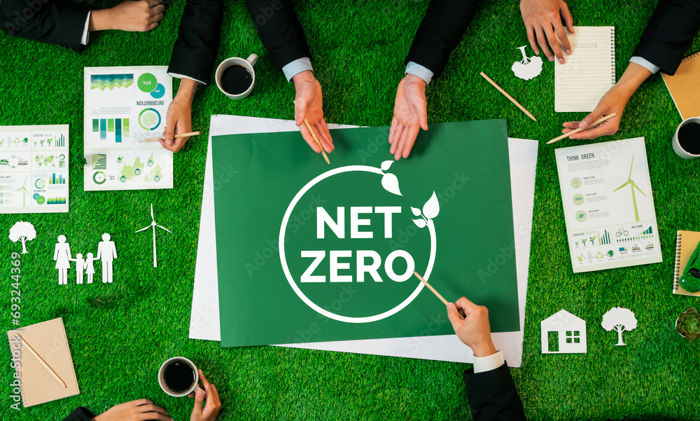 Top view panorama banner group of business people planning for ...