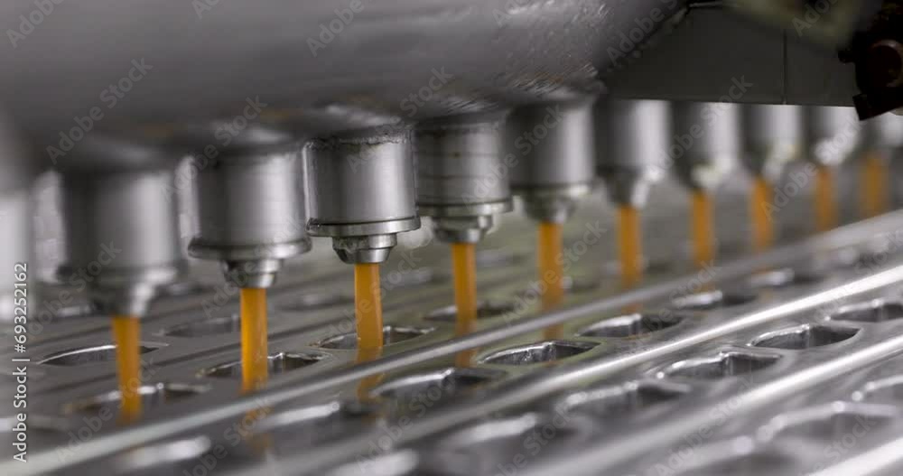 Industrial ice cream production process and manufacturing. Technology ...