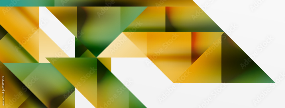 Captivating vector abstraction. Triangles interlock in mesmerizing ...