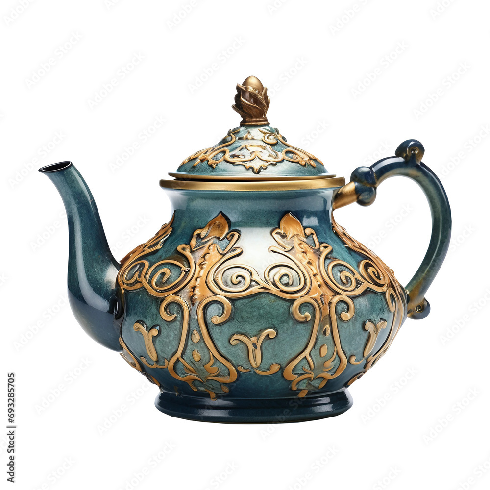 Vintage teapot isolated on on transparent background, ready for object ...