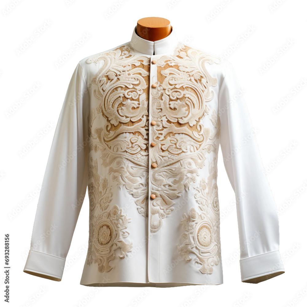 Filipino Tagalog Barong, transparent background, isolated image ...